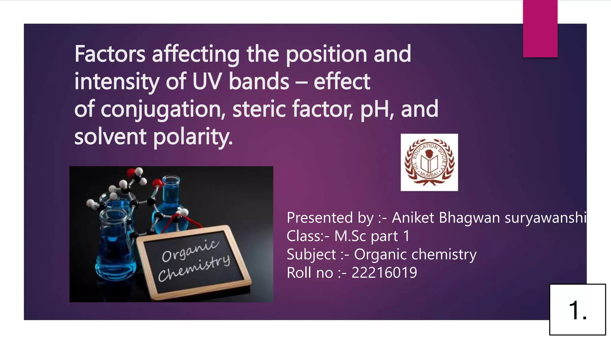 UV spectroscopy ppt. | PPTX