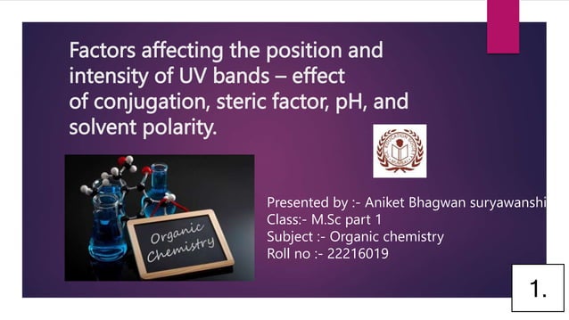 Uv Spectroscopy Ppt Pptx