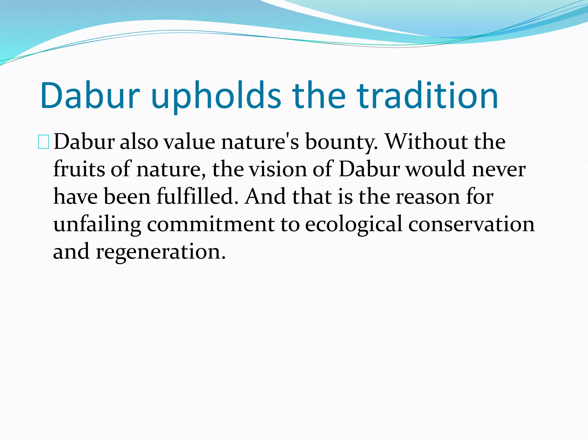 CSR activity of dabur. | PPTX