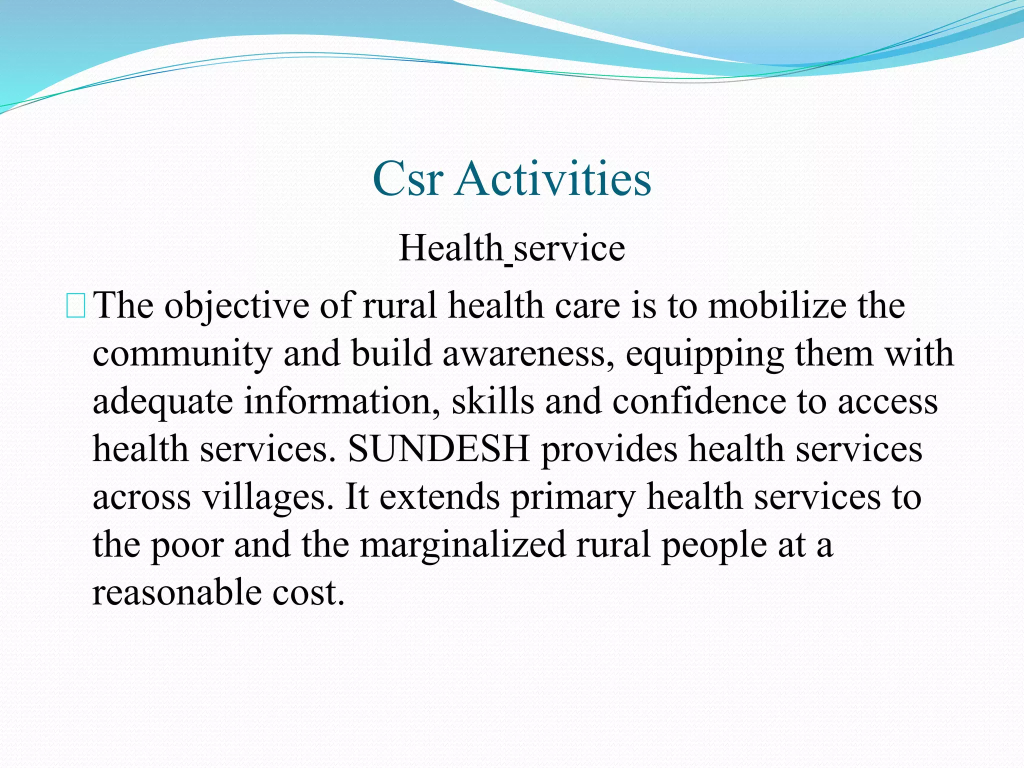 CSR activity of dabur. | PPTX