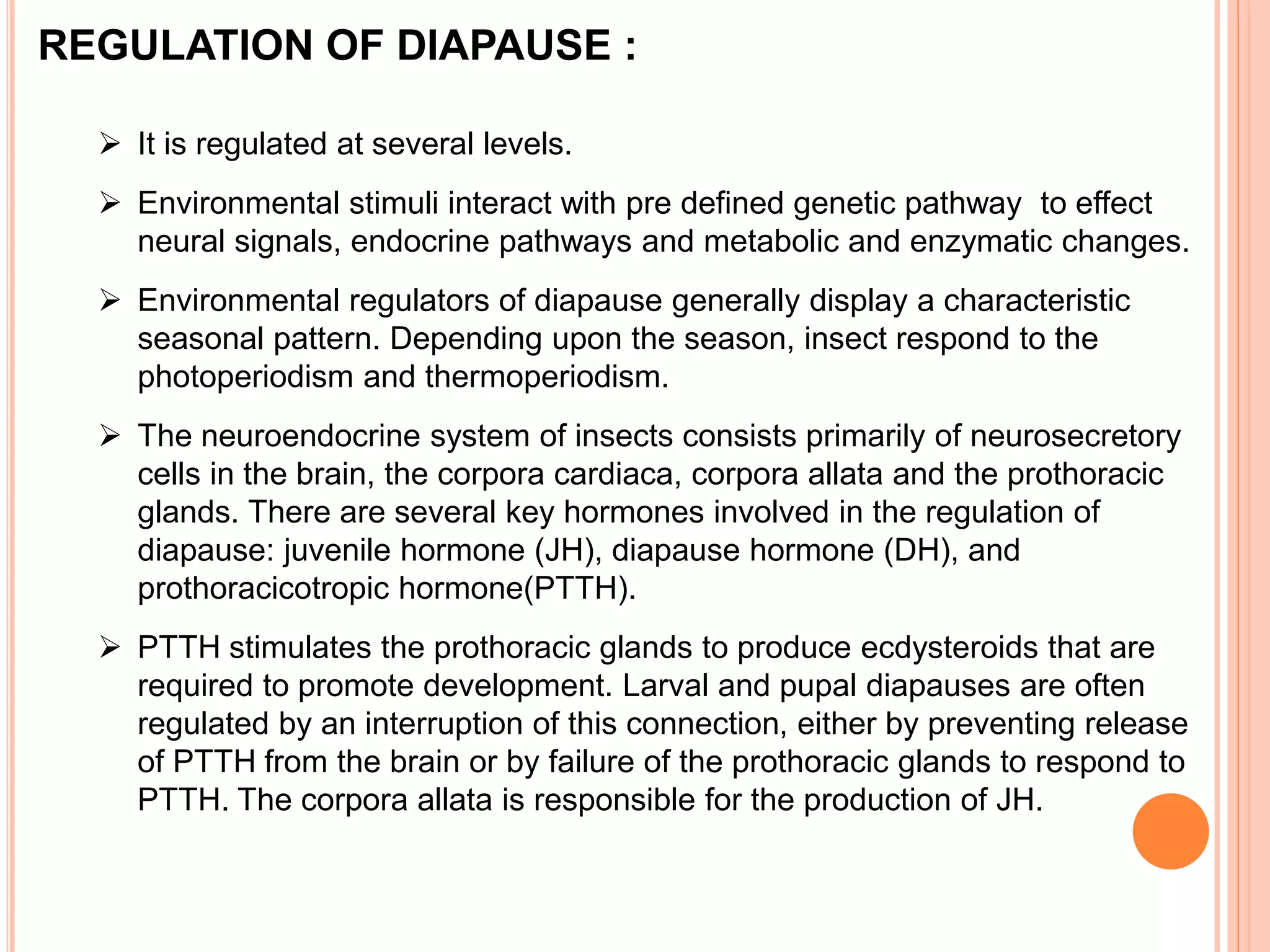 diapause and hibernation in haematophagous insects | PPTX