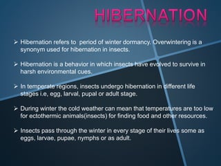 diapause and hibernation in haematophagous insects | PPTX