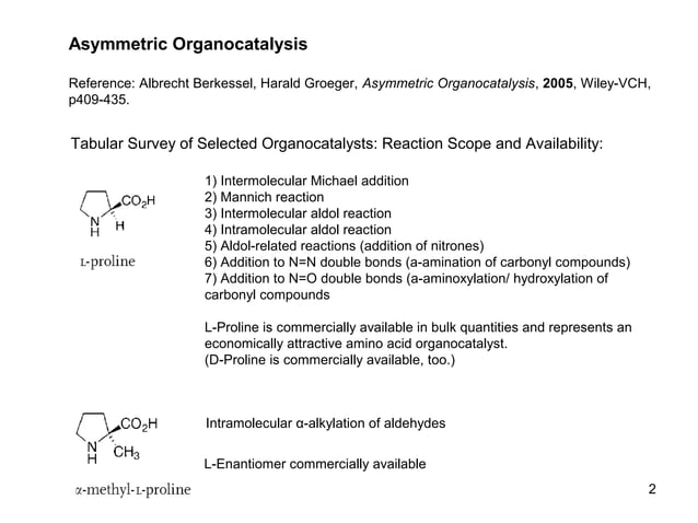 Organocatalysis | PPT