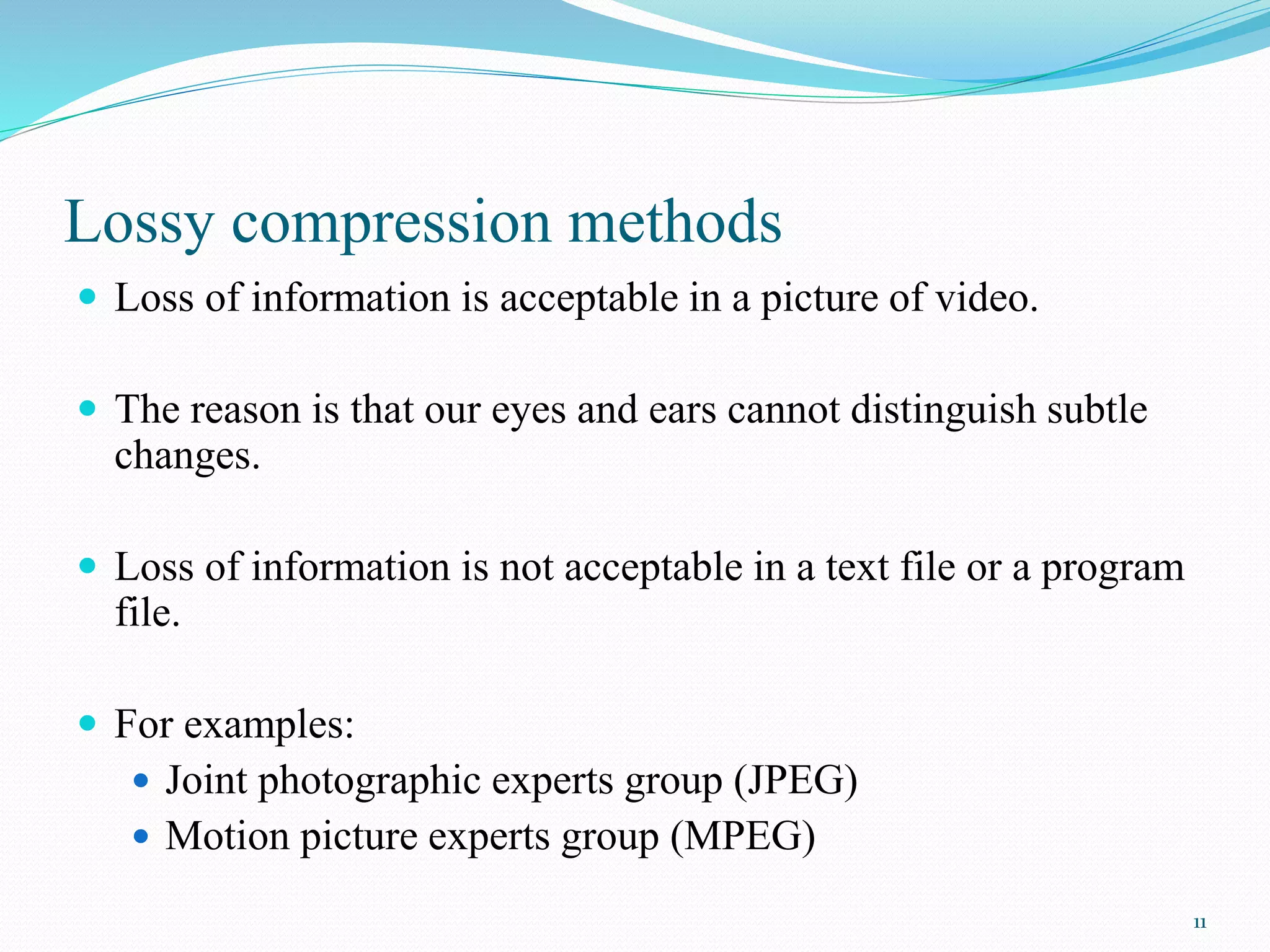 Compression technologies | PPTX