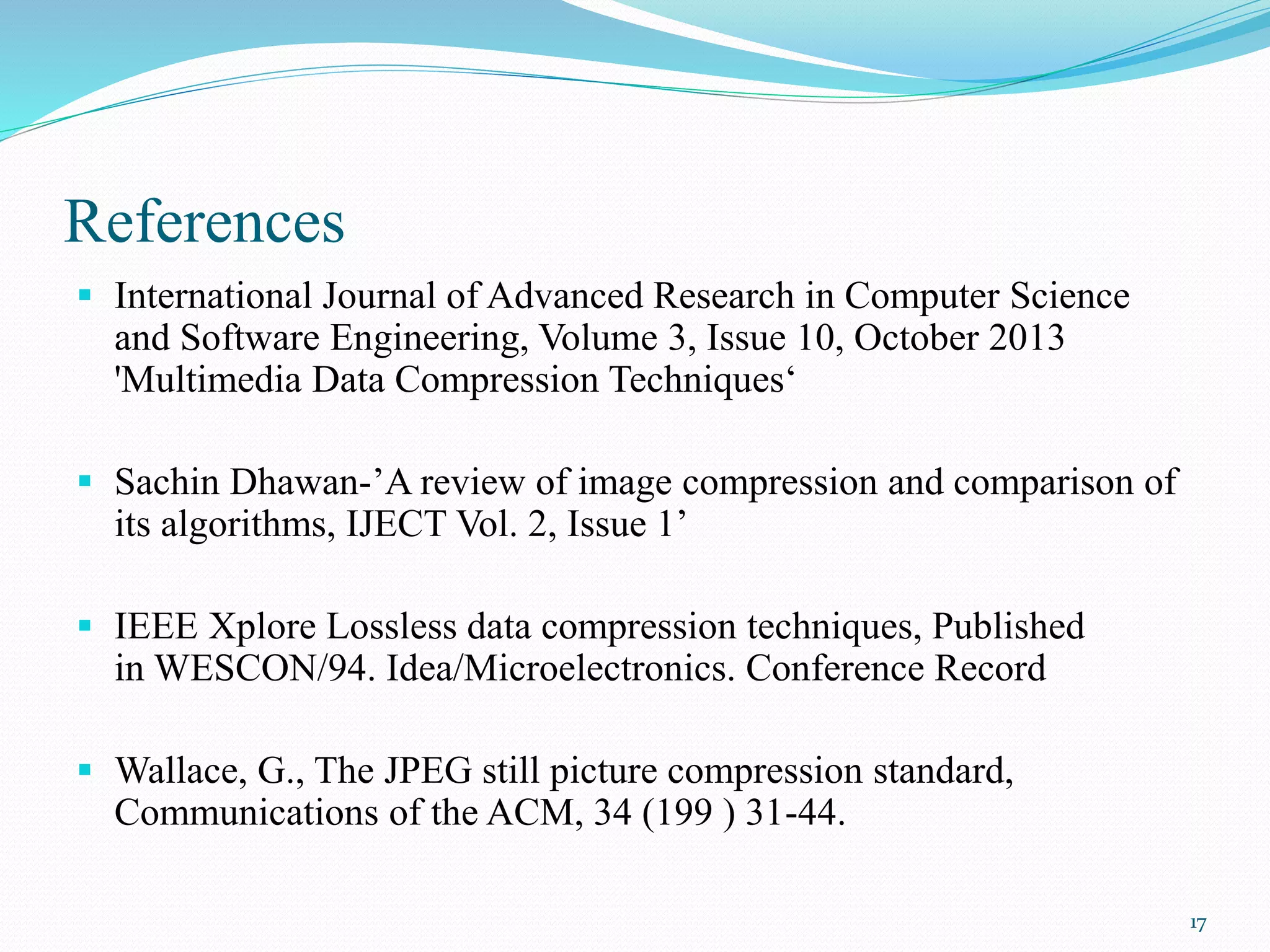 Compression technologies | PPTX