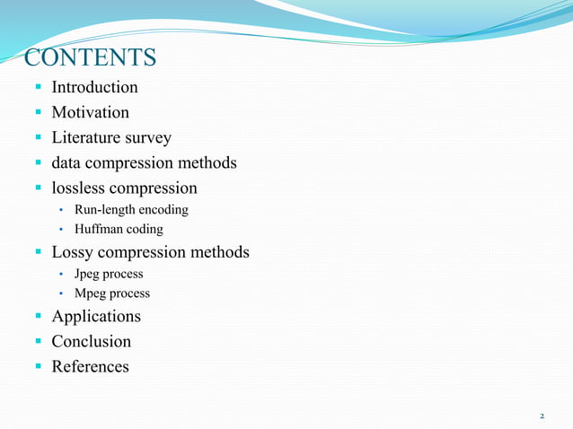 Compression technologies | PPTX