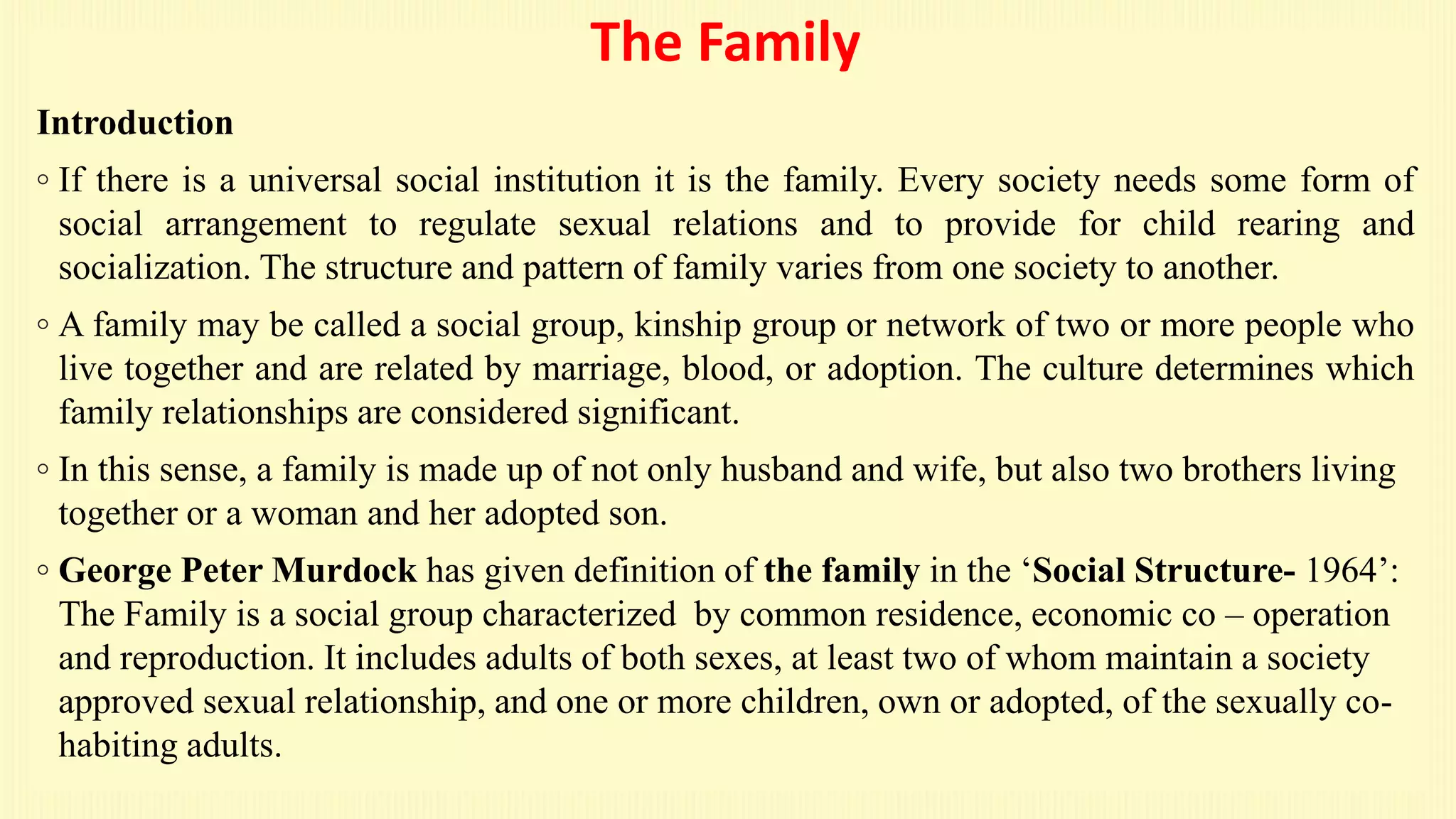 Anil 2020 social institutions family and marriage | PPTX