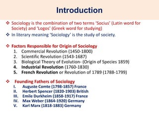 Anil 2020 sociology begning for architecture | PPTX