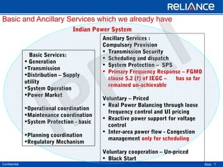 Anciliary Services and Indian Power System | PPT