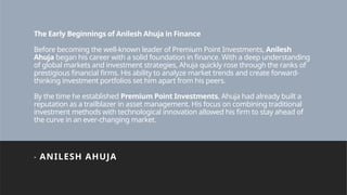Anilesh Ahuja Rise in Global Finance: Unveiling His Latest News, Net ...