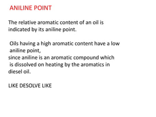 Aniline point for petroleum productes | PPTX