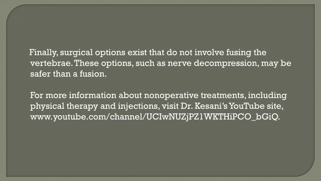 Alternatives to Spinal Fusion Procedures | PPT