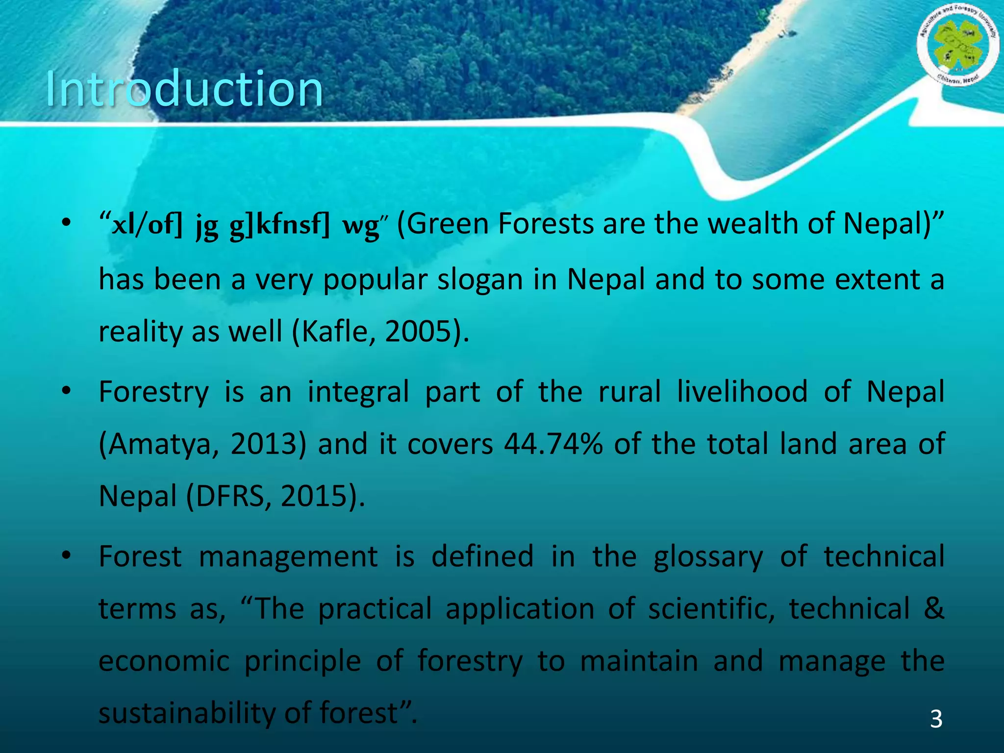 History of Forest Management in Nepal | PPTX