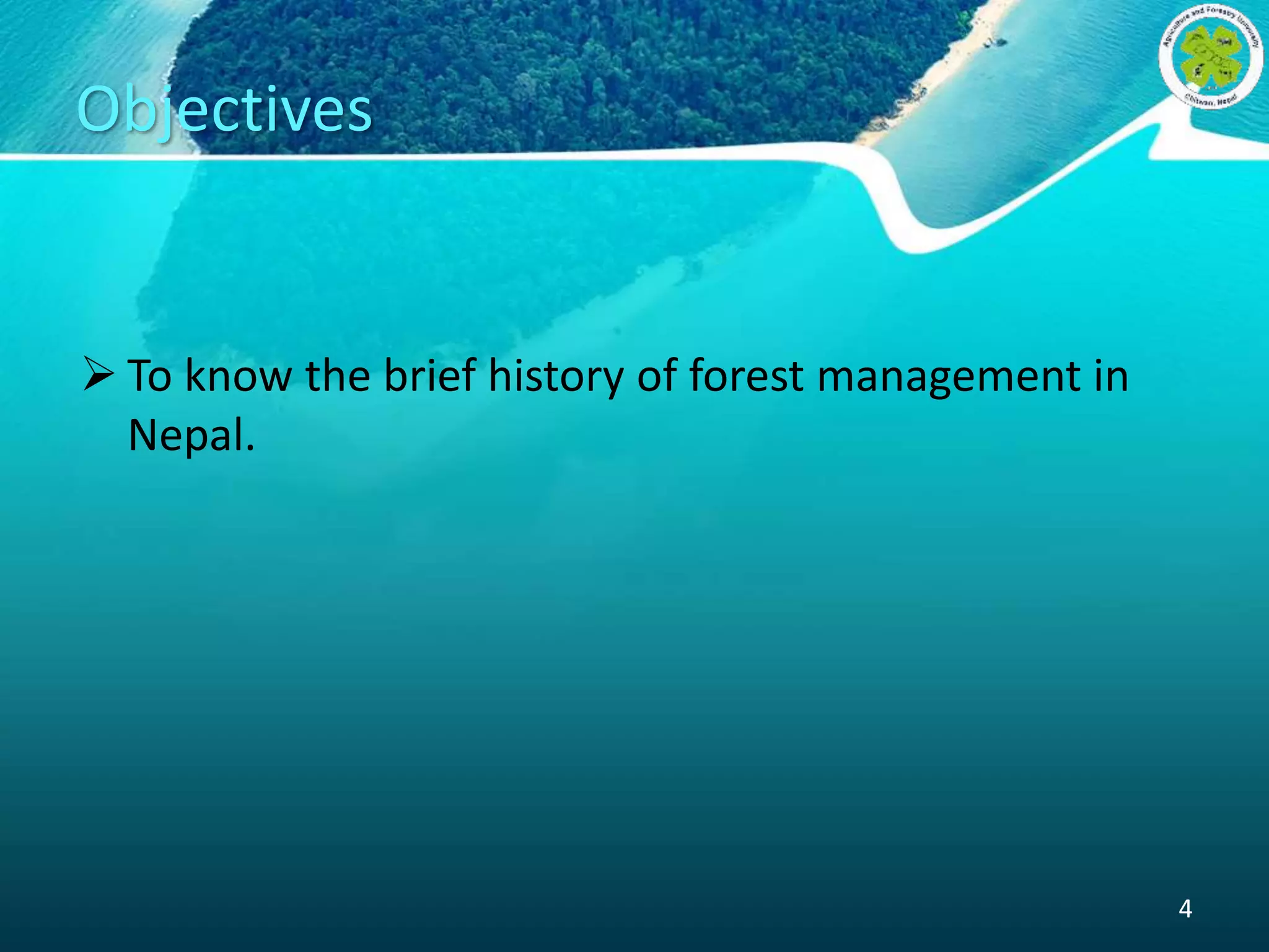 History of Forest Management in Nepal | PPTX