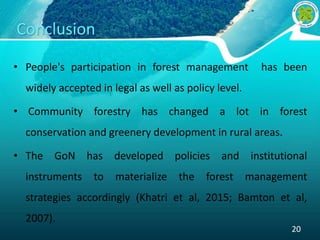 History of Forest Management in Nepal | PPTX