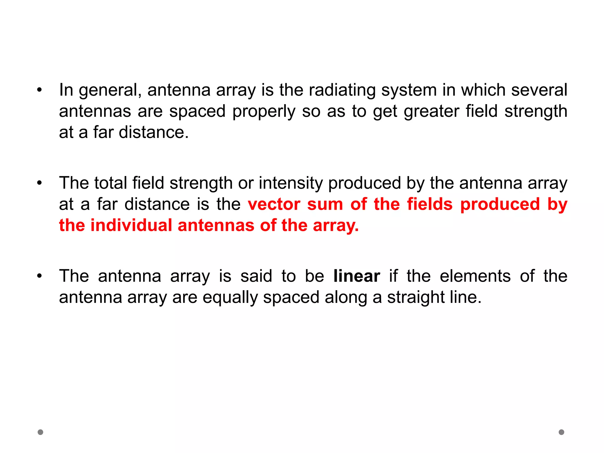 Antennas - Array of point sources | PPTX