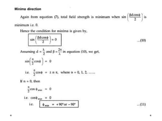 Antennas - Array of point sources | PPTX
