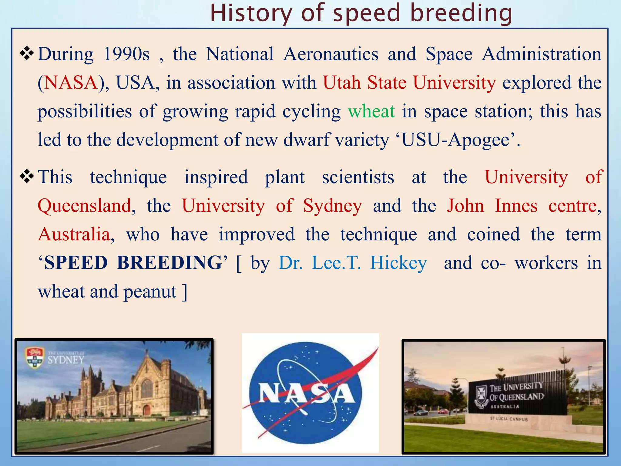 Speed Breeding and its implications in crop improvement | PPTX