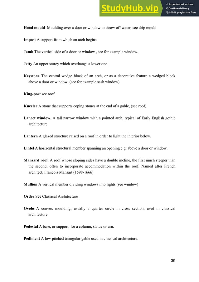 AN ILLUSTRATED GLOSSARY OF ARCHITECTURAL AND CONSTRUCTIONAL TERMS FOR ...
