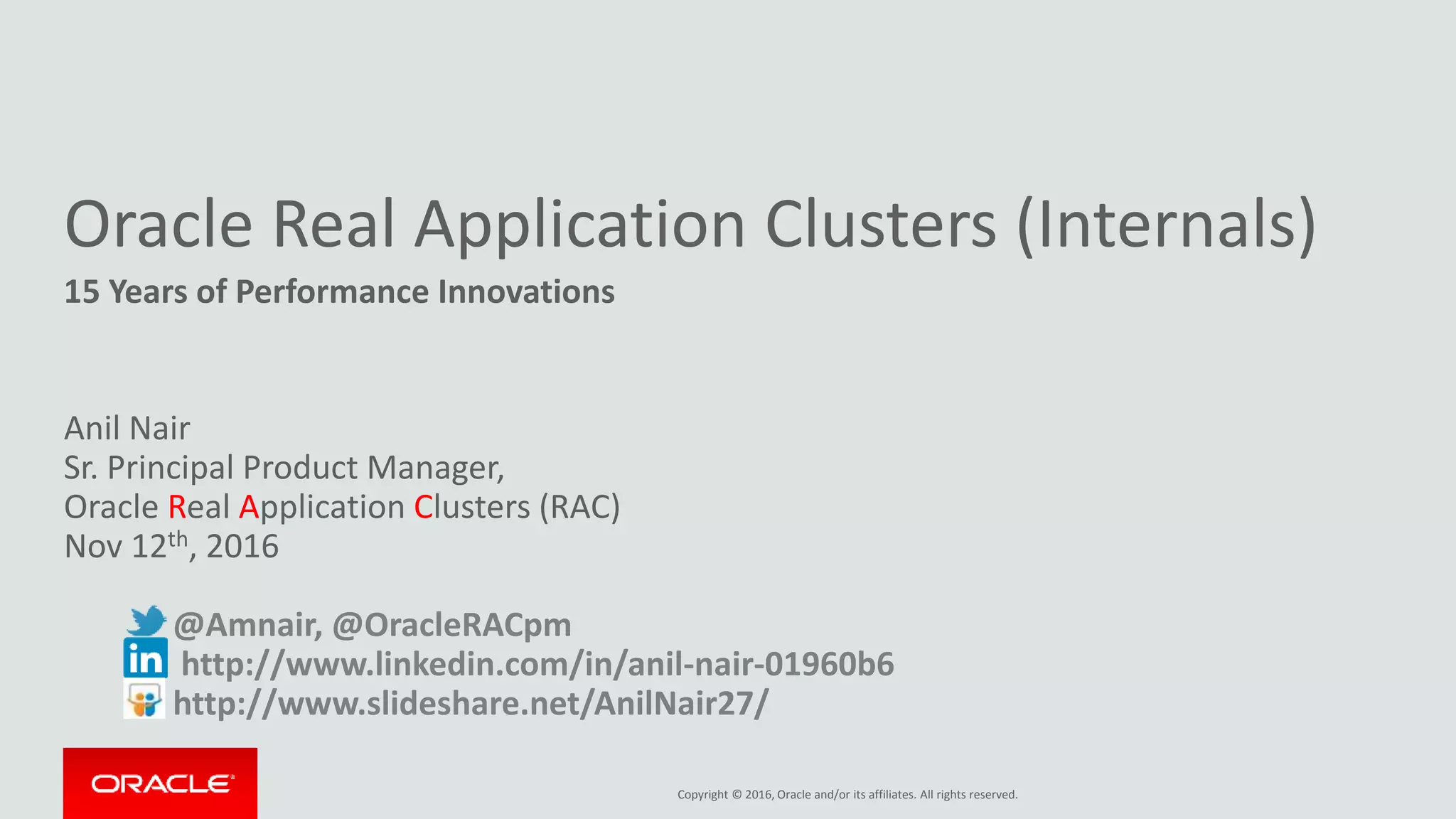 Anil nair rac_internals_sangam_2016 | PPTX