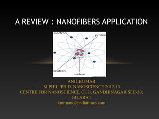 Anil ppt review nanofibers application | PPT