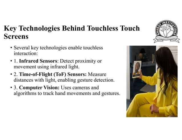 Touchless touch screen technology seminar ppt | PDF