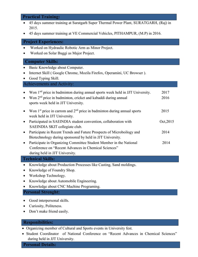 Anil sharma (cv) update | PDF | Careers