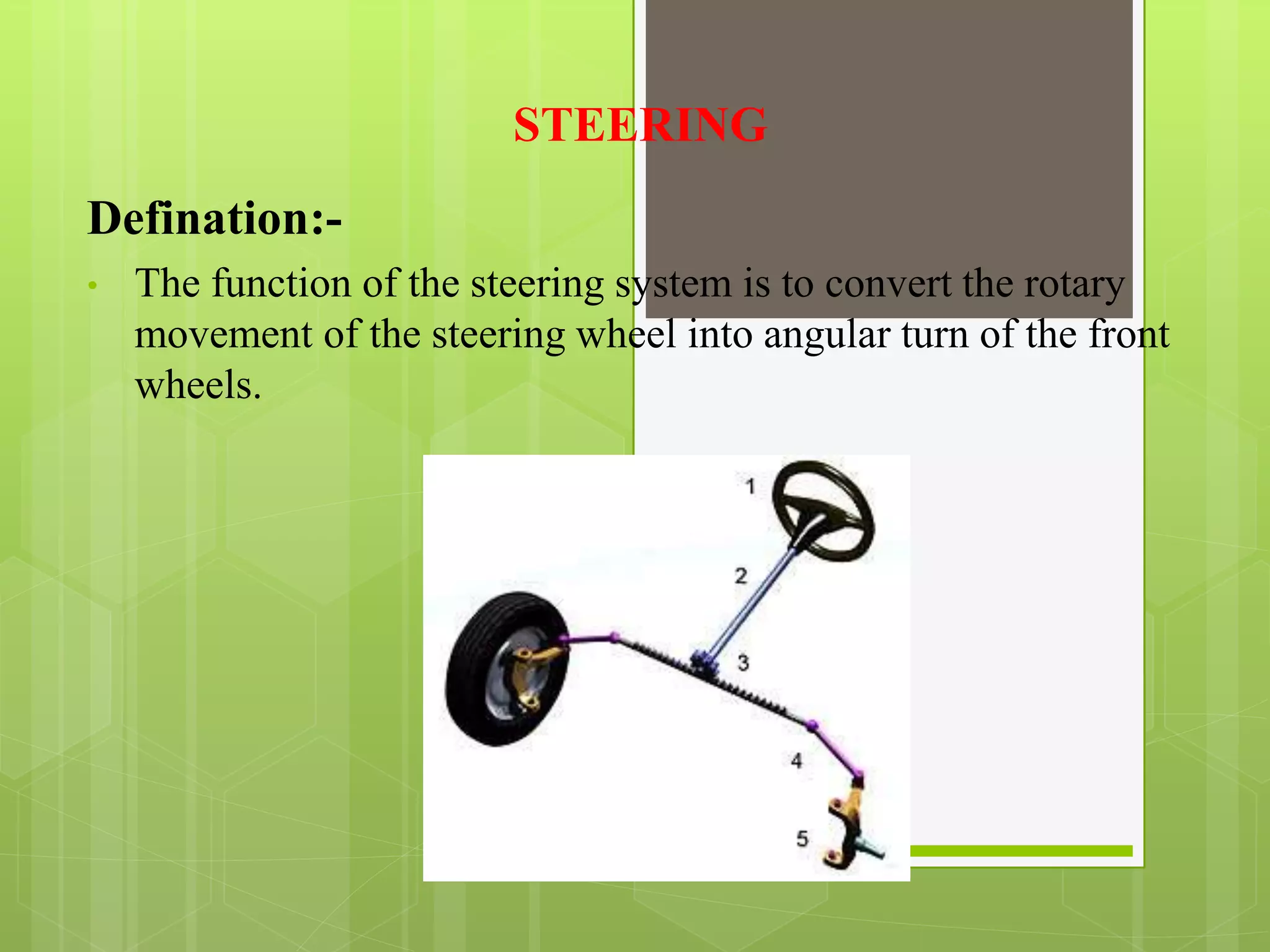 Steering System ( Anil Sharma ) | PPTX