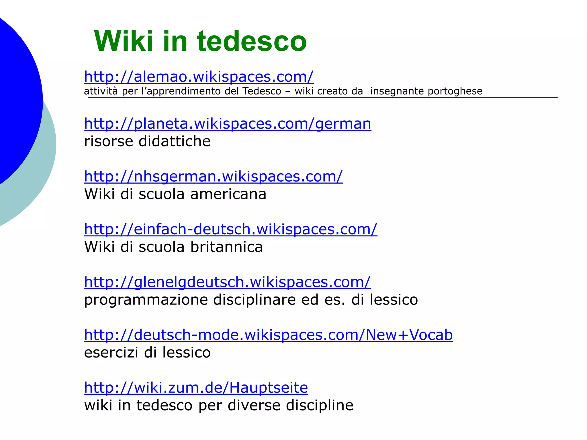 L'uso del wikispace come forma di blended learning | PPT