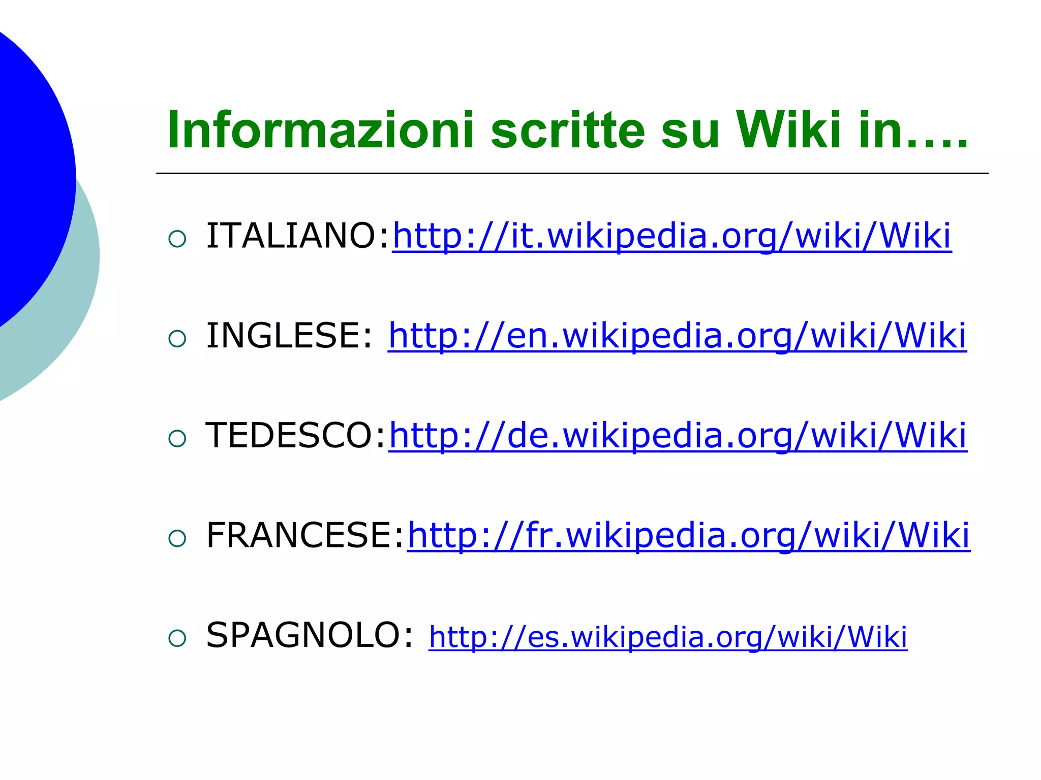 L'uso del wikispace come forma di blended learning | PPT