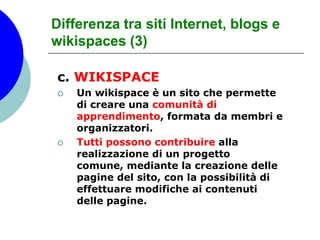 L'uso del wikispace come forma di blended learning | PPT
