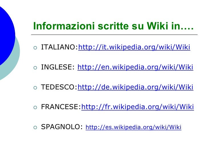 L'uso del wikispace come forma di blended learning