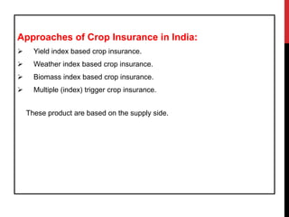 Modeling and Estimation of loss function for crop Insurance under ...