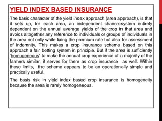 Modeling and Estimation of loss function for crop Insurance under ...