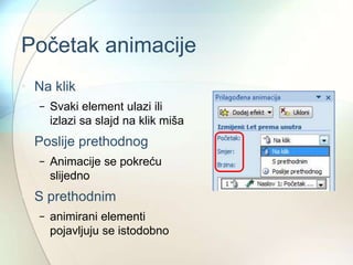 Animacije u power pointu | PPTX