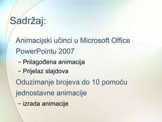 Animacije u power pointu | PPTX