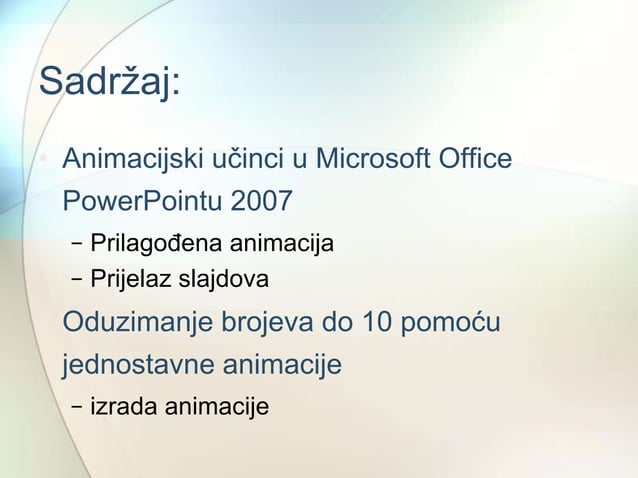 Animacije u power pointu | PPTX