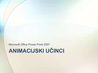 Animacije u power pointu | PPTX