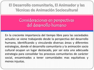 Animación sociocultural | PPTX