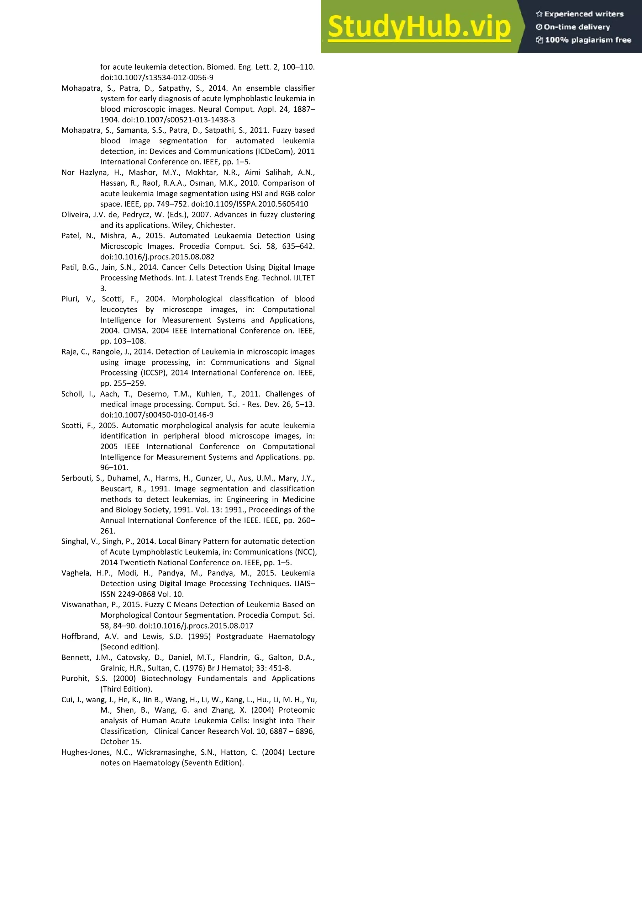 An Image Processing Application For Diagnosing Acute Lymphoblastic Leukemia (ALL) | PDF