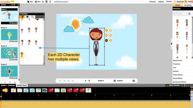 Animaker Tutorial : Steps to use Animaker for your Animted Project | PDF | Computer Animation ...