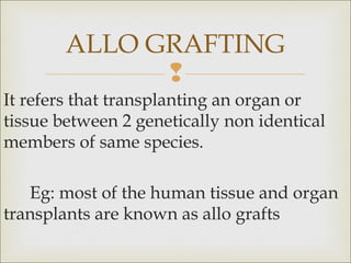 TRANSPLANTATION AND DONOR TYPES | PPT