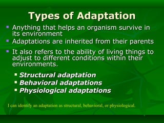 BEHAVIOURS FOR SURVIVAL | PPT