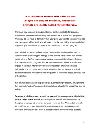 Animal assisted-therapy | PDF