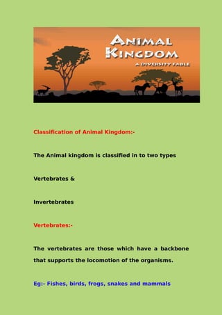 The Animal Kingdom | PDF