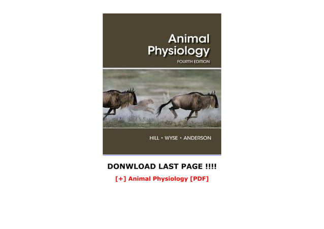 Animal Physiology [PDF] | PDF | Biological Sciences | Science