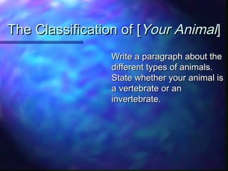 Animal report template | PPT