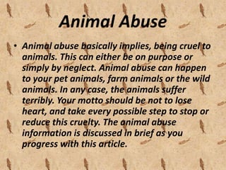Animal abuse | PPT