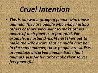 Animal abuse | PPT