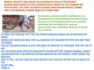 Animal abuse ASSIGNMENT | PPTX